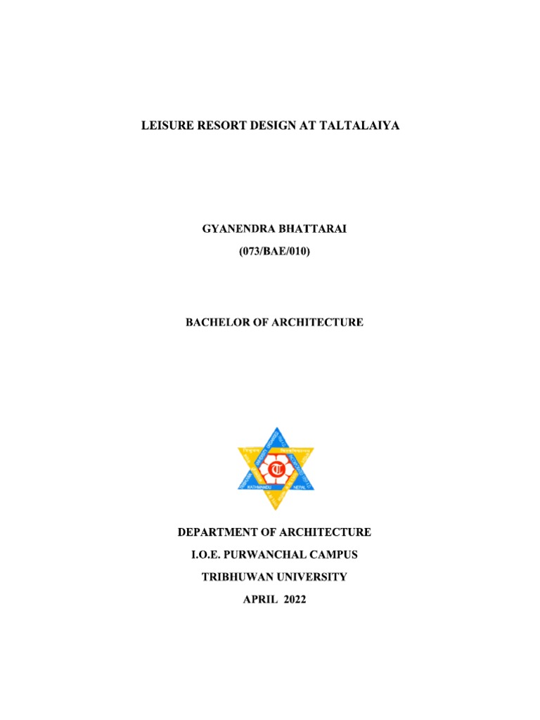 leisure resort thesis sample | PDF