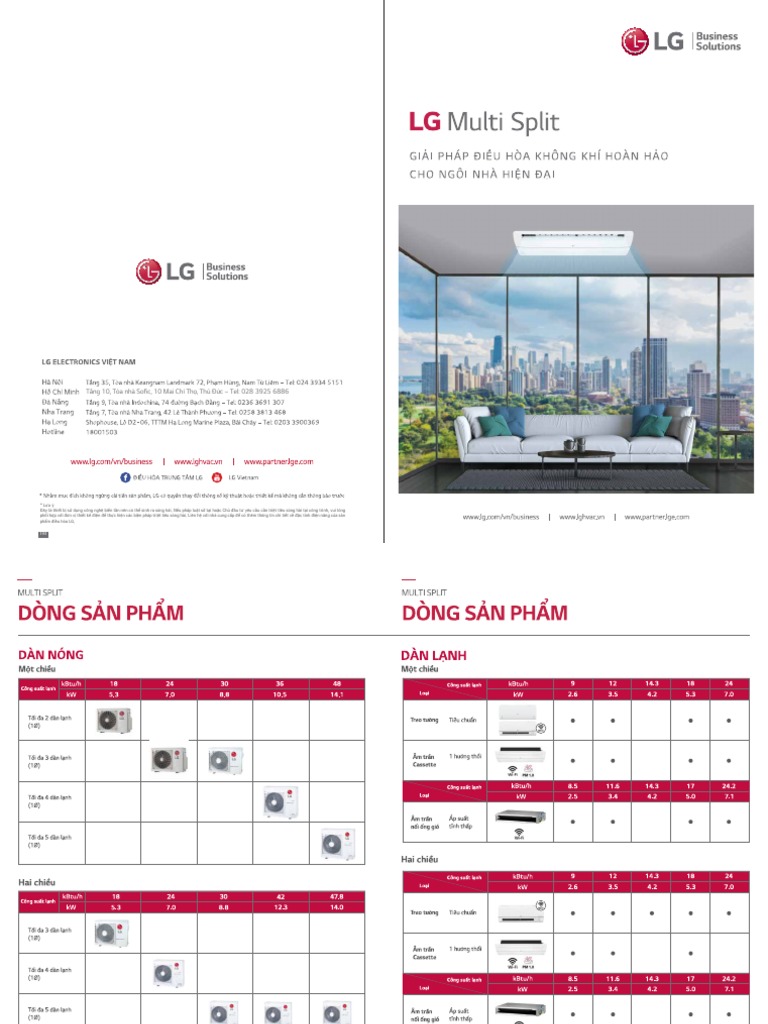 Catalogue - Multi - Split - 2023 FCU LG | PDF
