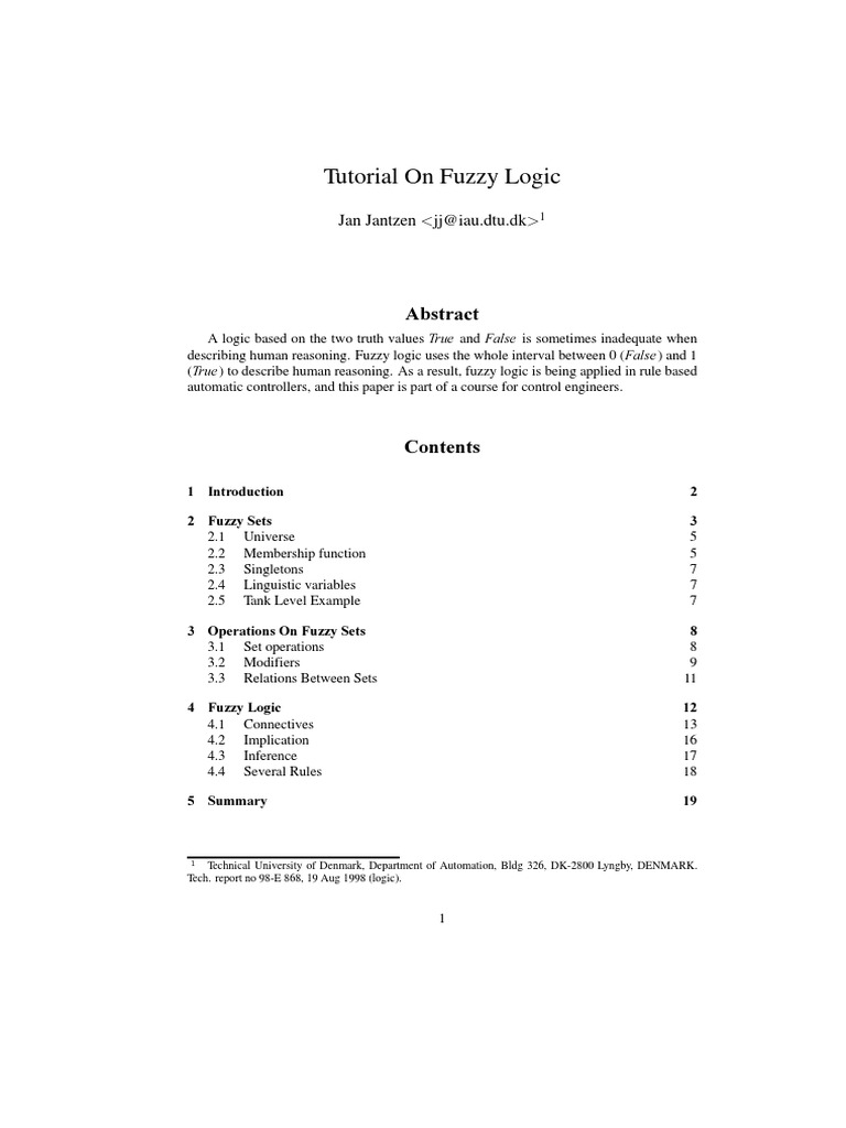 Fuzzy Logic | PDF Fuzzy Logic | PDF