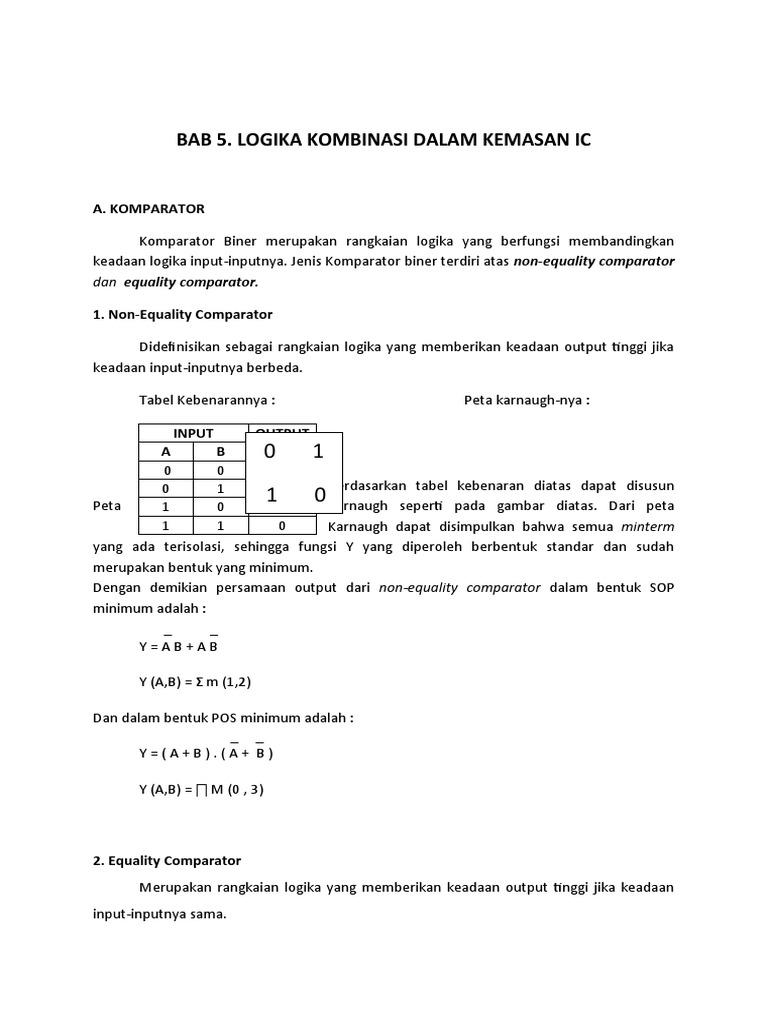 Bab-5.Logika Kombinasi DLM Kemasan IC | PDF