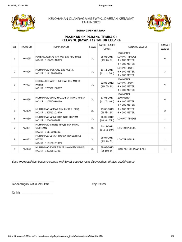 Pengesahan L12 | PDF