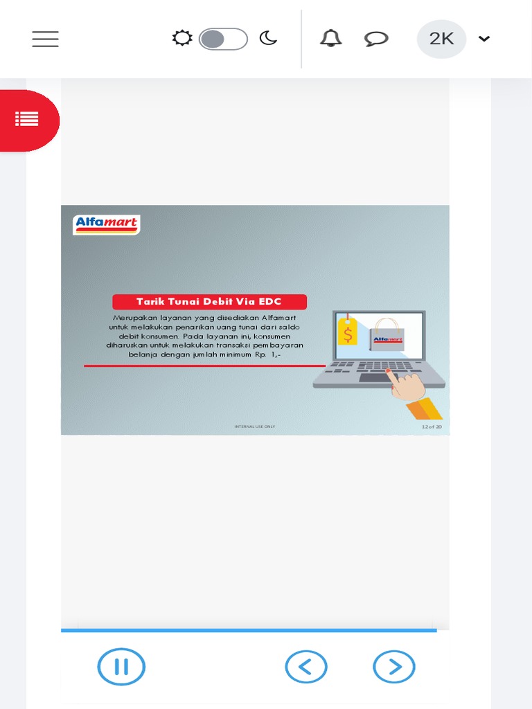 TAS Crew Alfamart Phase in Class Learning 31. Tarik Tunai Debit Via EDC 2 | PDF