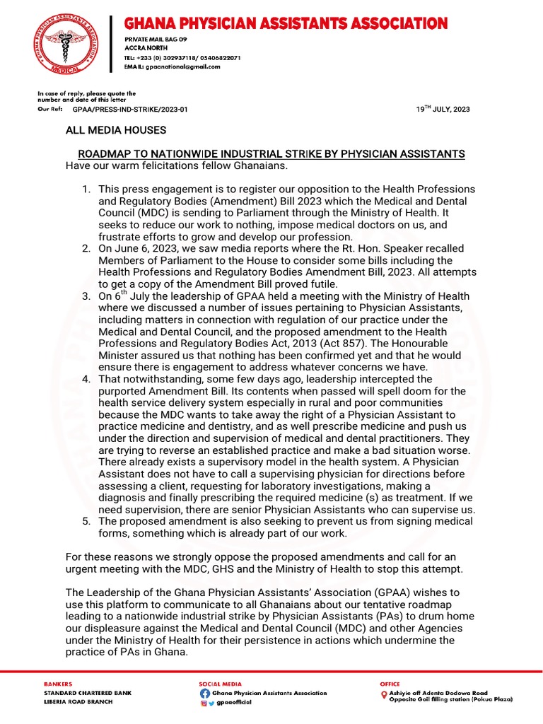 Rev GPAA Press Conference On Industrial Strike | PDF