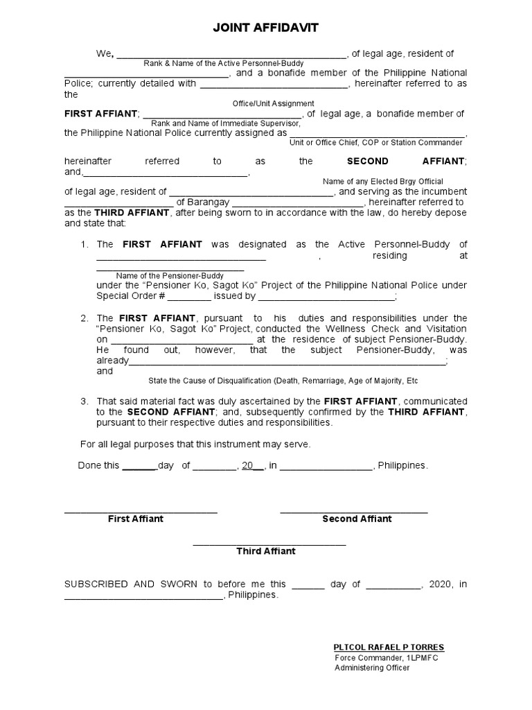 Annex-E-Joint-Affidavit. | PDF