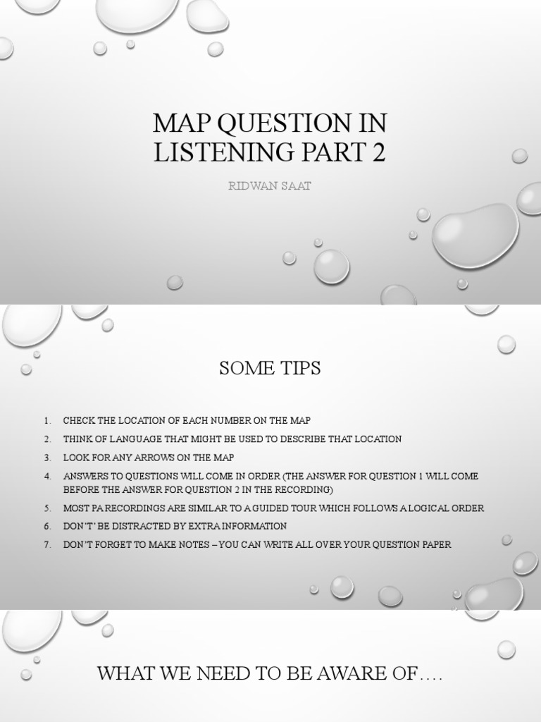 Map Question in Listening Part 2-Student | PDF