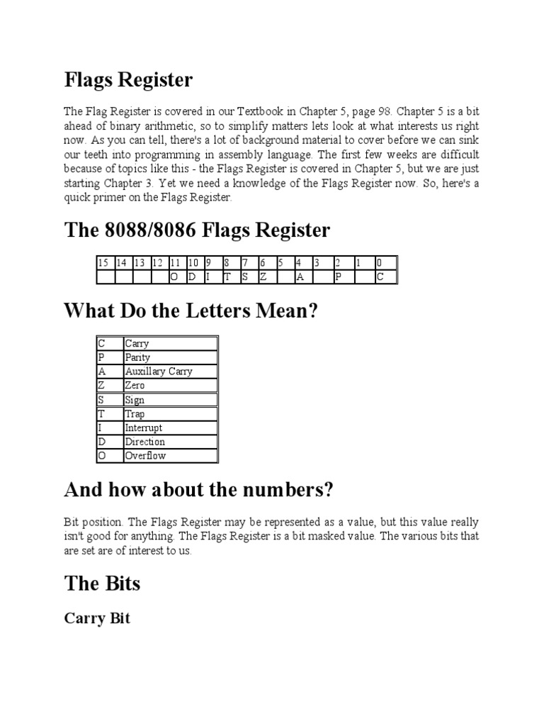 Lab Task 7 (Flags Register) | PDF