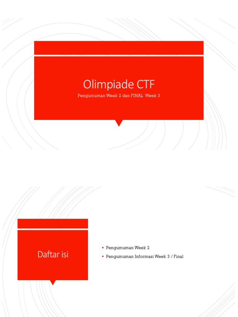 Olimpiade CTF - Pengumuman FINAL | PDF