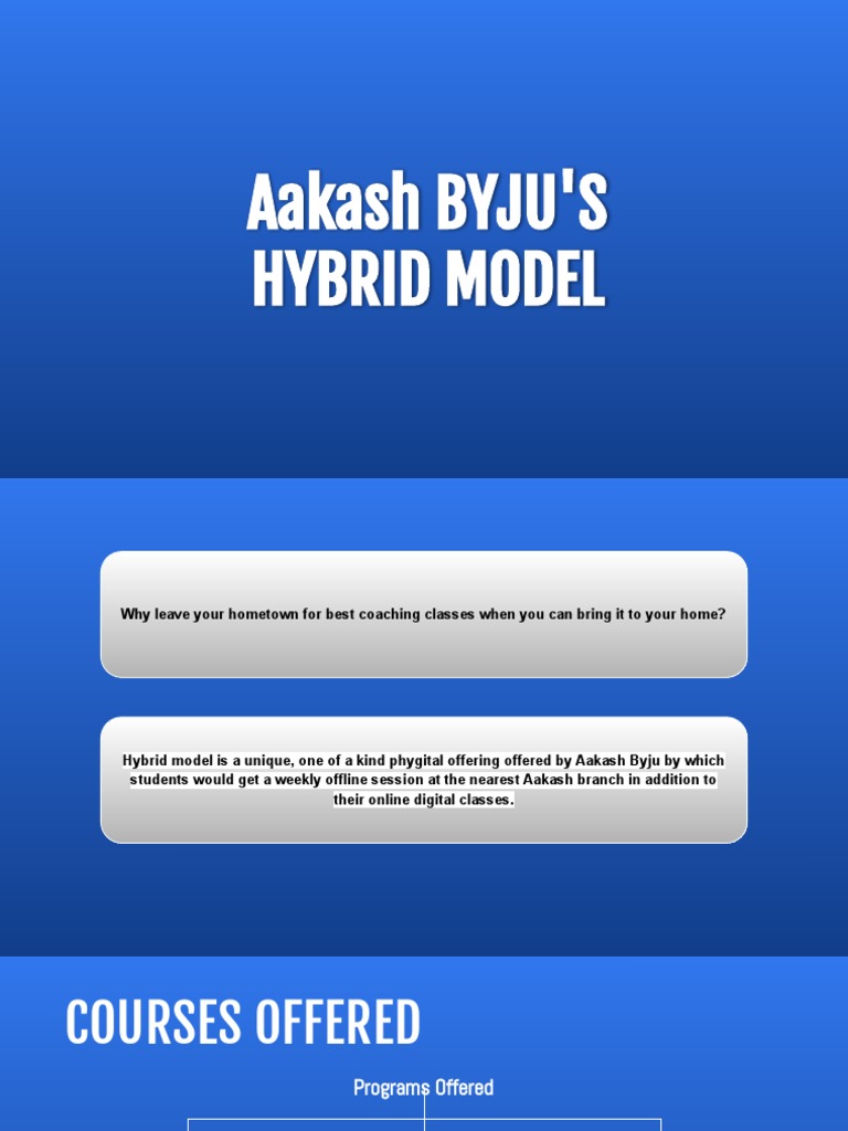 Aakash Byjus_ Hybrid Model Launch (1) | PDF