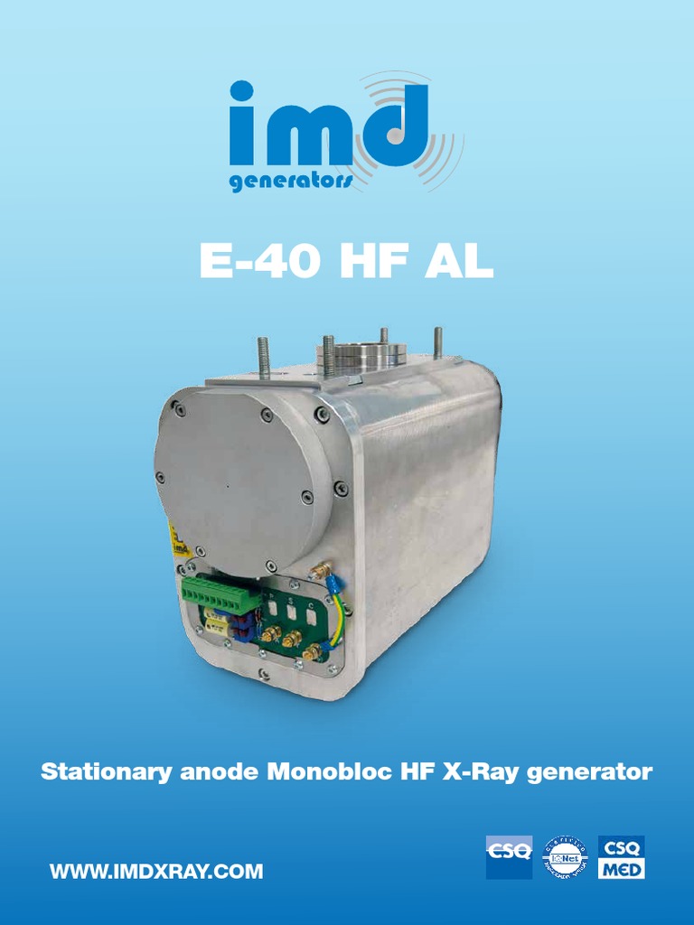E-40 HF Monobloc X-Ray Generator Specs | PDF