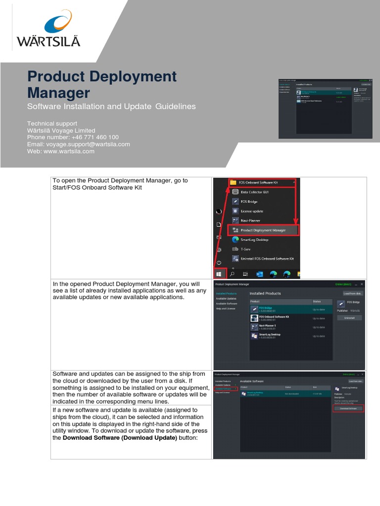 FOS Onboard Software Kit 5.06 Software Installation Via Product ...
