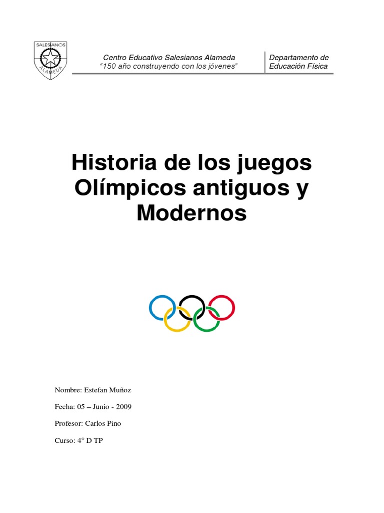 Historia de Los Juegos Olímpicos | PDF