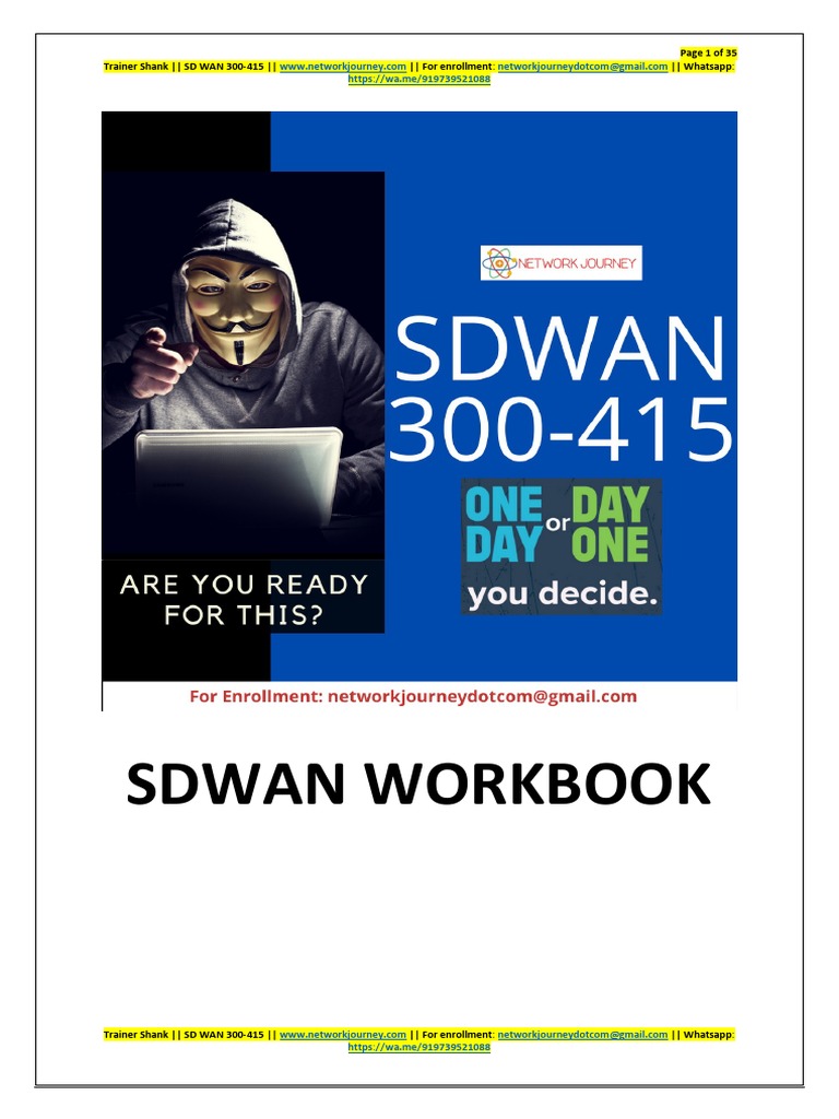 NJ SDWAN - Workbook v7.0 | PDF