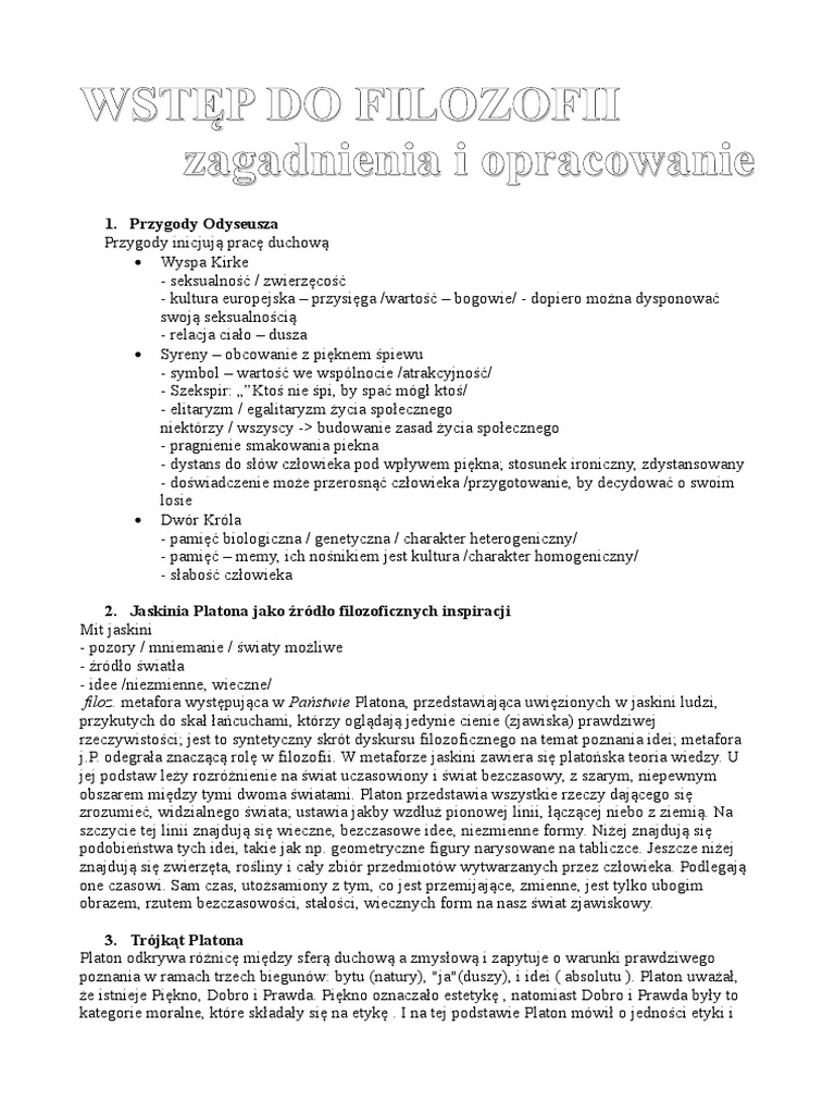 Wstep Do Filozofii | PDF
