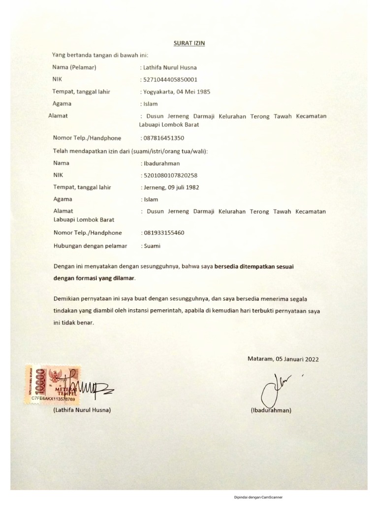 Surat Izin Suami Pdf