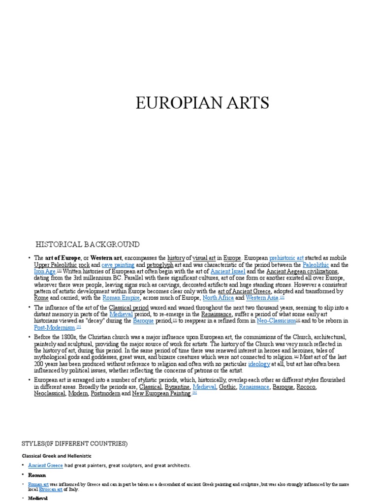 Europian Arts | PDF