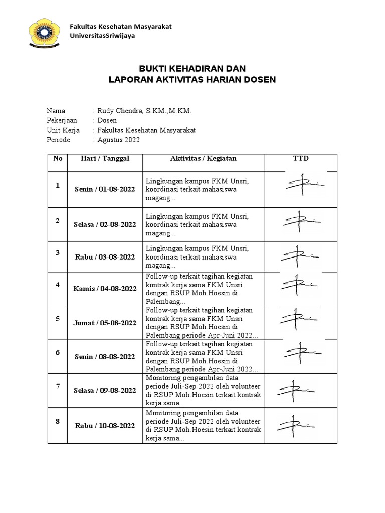 Form LKH Rudy (Agustus 2022) | PDF