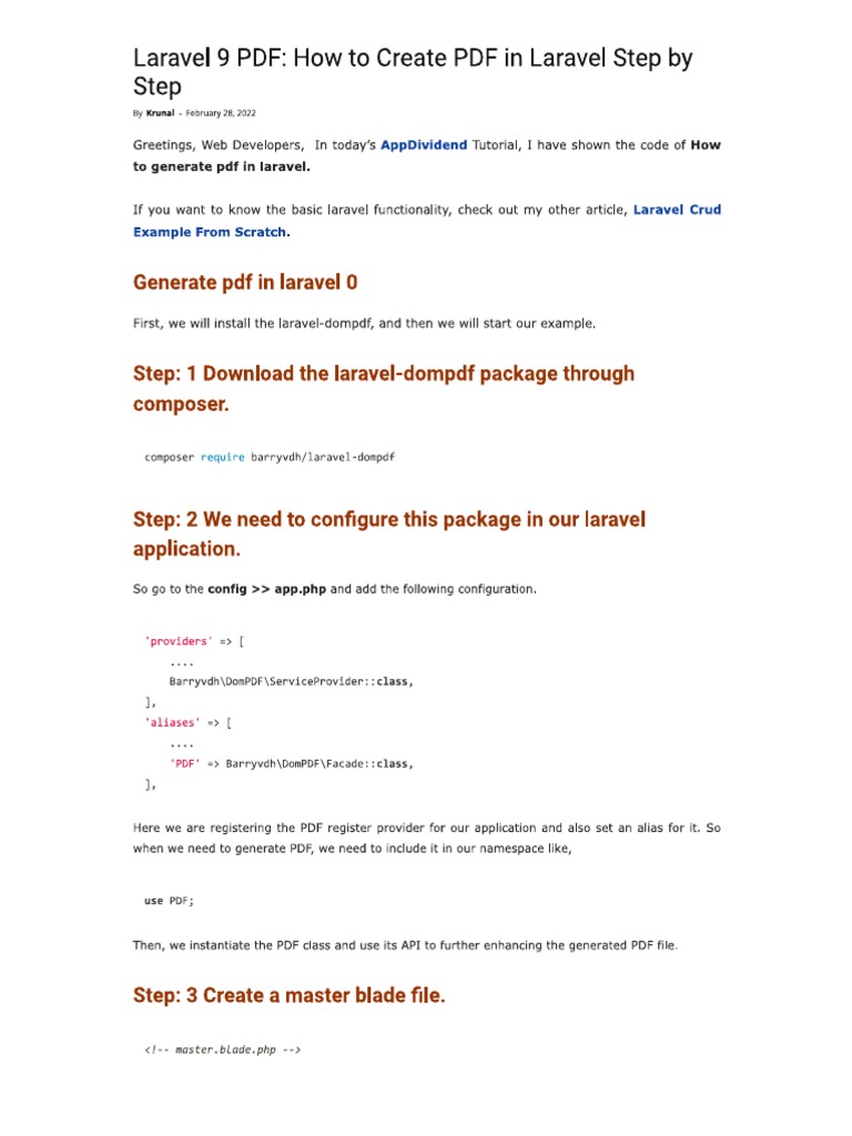 Laravel PDF 3 | PDF