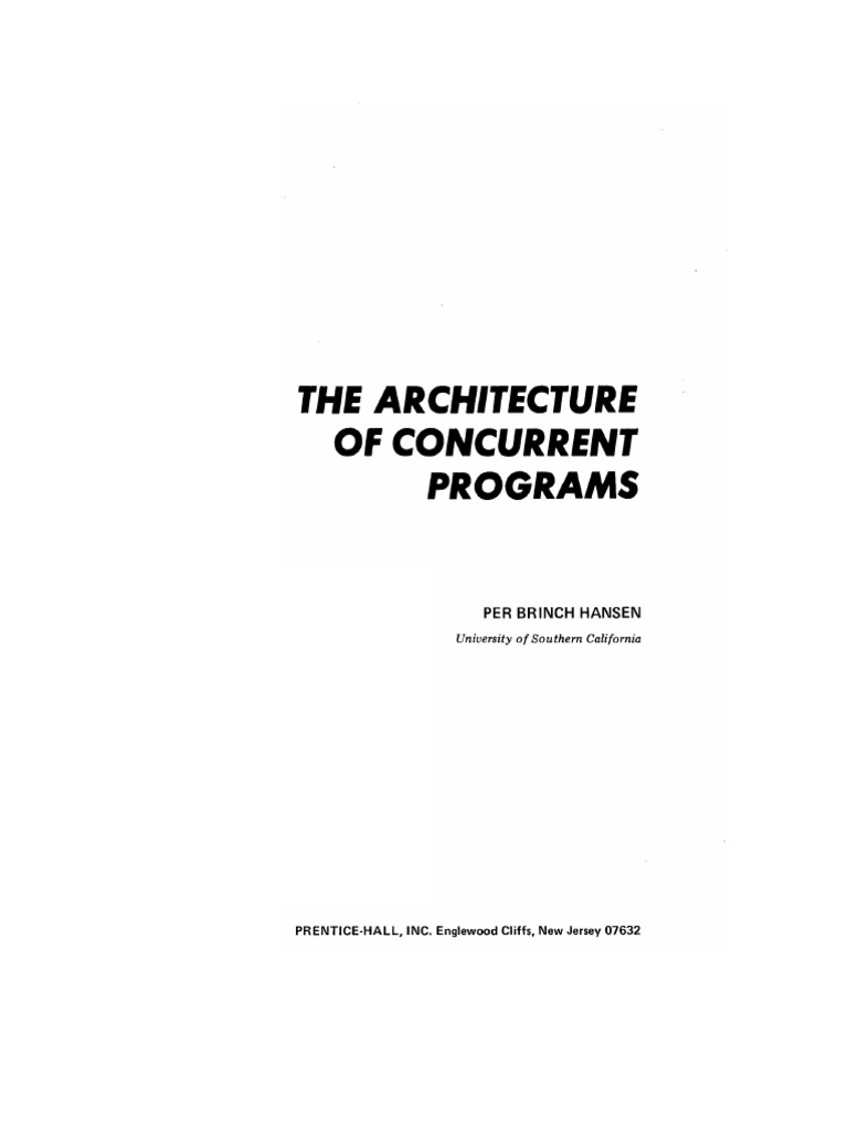 The Architecture Of Concurrent Programs 1977 Prentice Hall Libgen Li Pdf