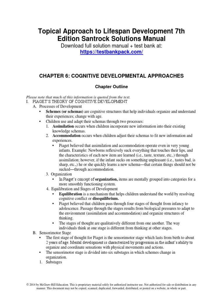 Topical Approach To Lifespan Development 7th Edition Santrock Solutions ...