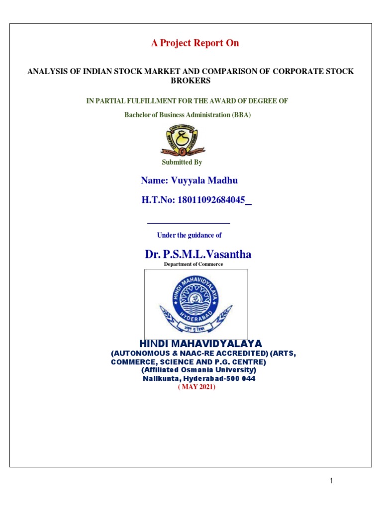 Indian Stock Market & Broker Analysis | PDF | Short (Finance) | Stocks