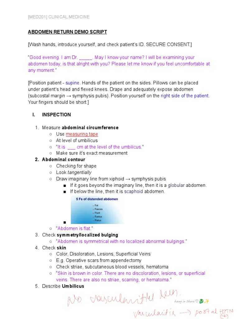 Abdomen Return Demo | PDF | Pulse | Abdomen