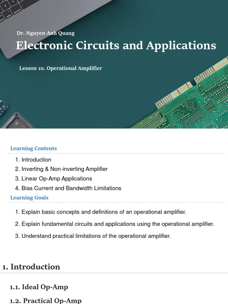 Lecture 1 Part1 Opamp1 | PDF