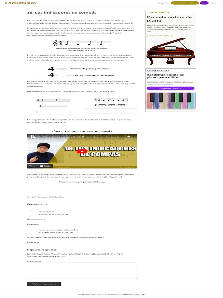 Los Indicadores de Compás | PDF | Notación | Teoría musical