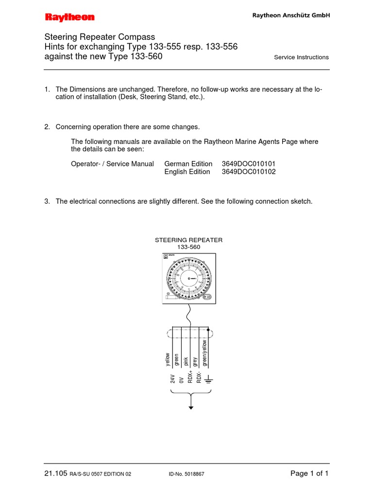 Steering Repeater Compass Upgrade Guide | PDF