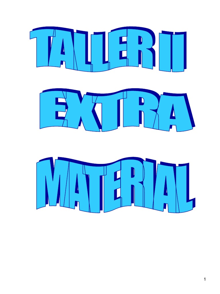 Material Extra Taller II | PDF