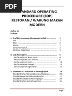 Contoh SOP Lengkap untuk Restoran | PDF