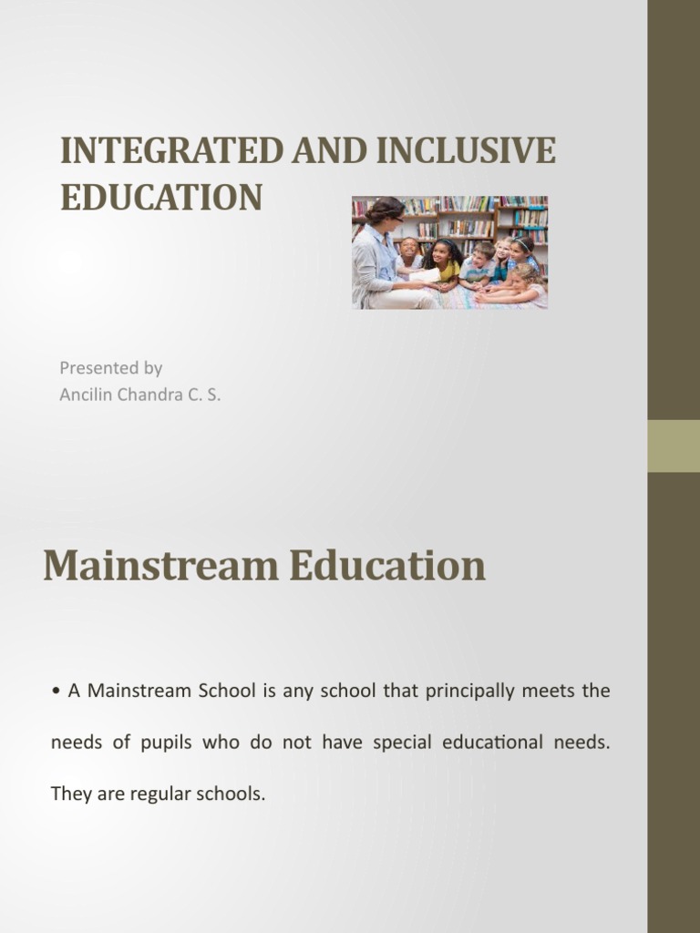 Integrated vs Inclusive Education Explained | PDF | Inclusion ...