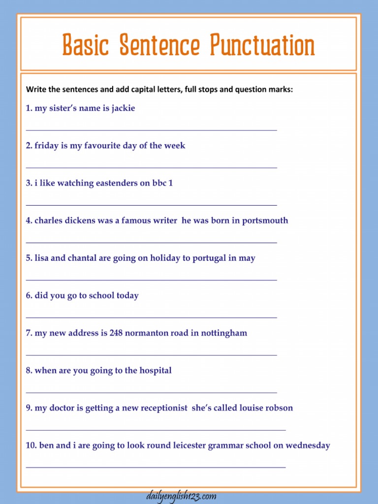 Basic Punctuation | PDF