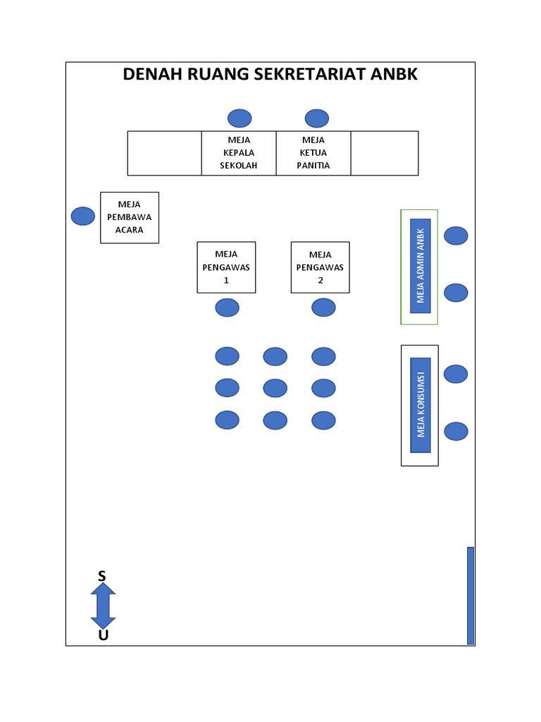 Denah Ruang Sekretariat Anbk 2023 | PDF
