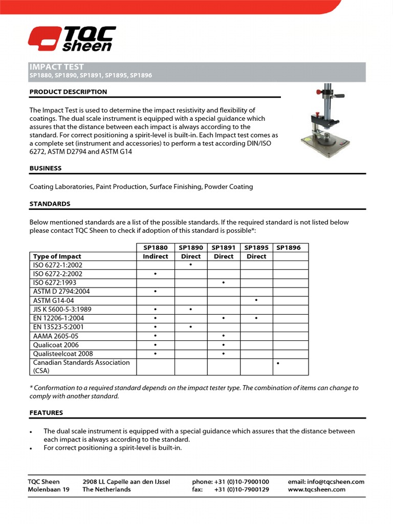 Coating Impact Test Guide | PDF | Manufactured Goods