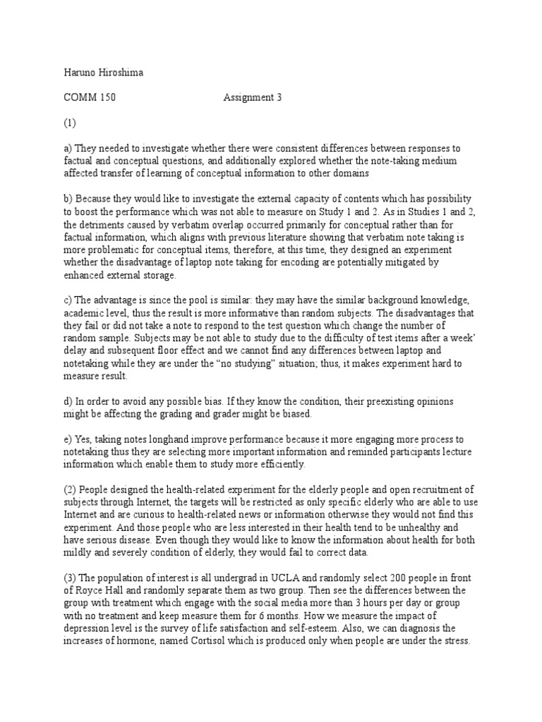 Comm 150 R#3 | PDF | Self-Improvement | Wellness