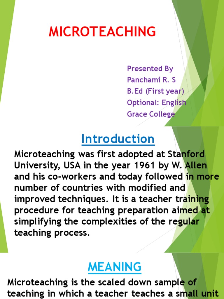 Micro Teaching | PDF