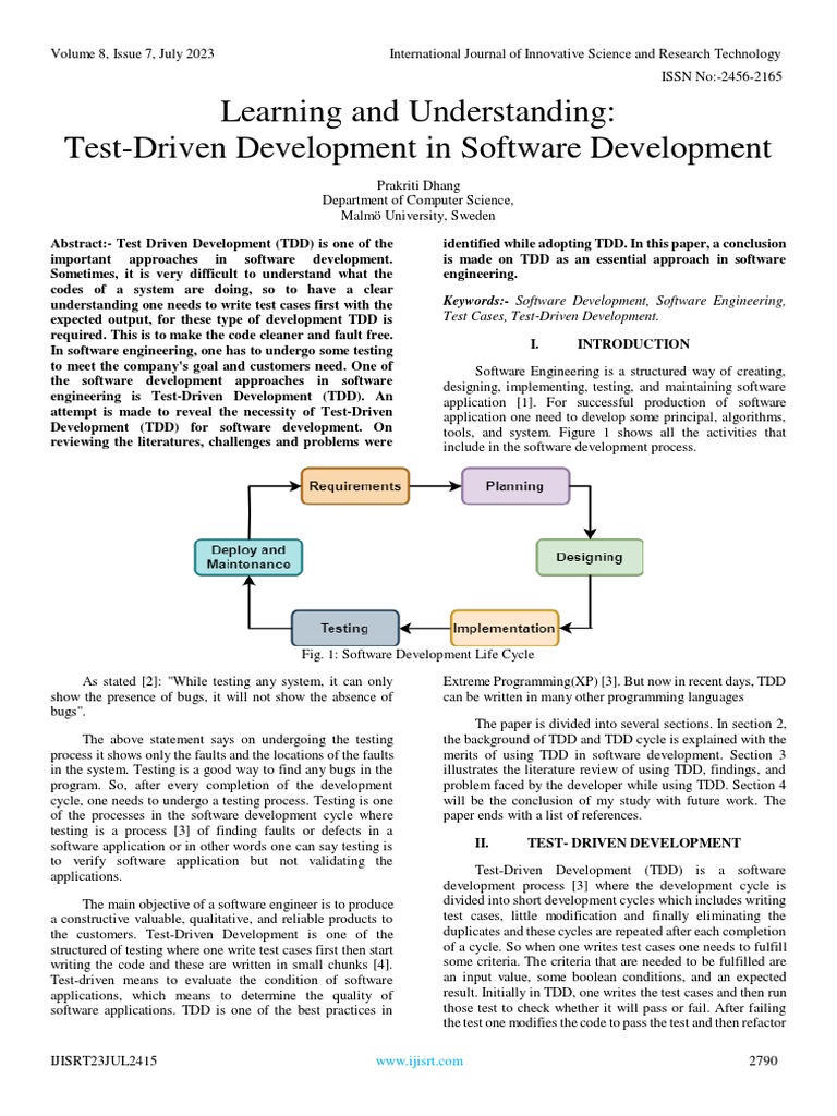 Learning and Understanding: Test-Driven Development in Software ...