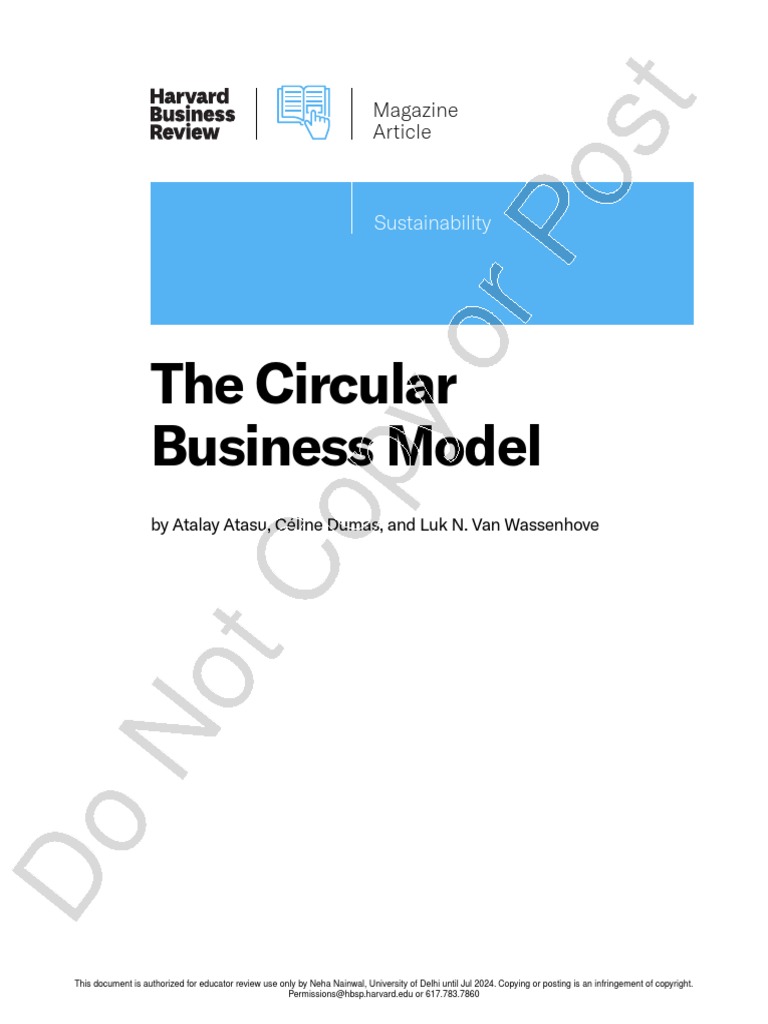The Circular Business Model: Magazine Article | PDF | Product (Business ...