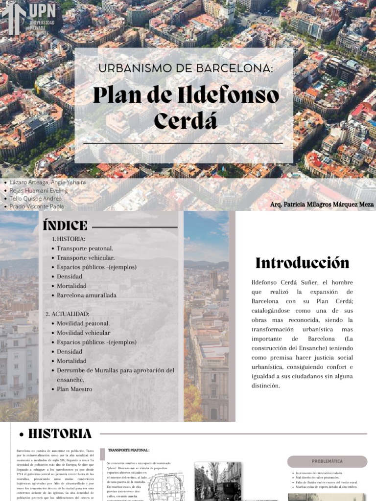 Plan Cerdá: Transformación Urbana de Barcelona | PDF