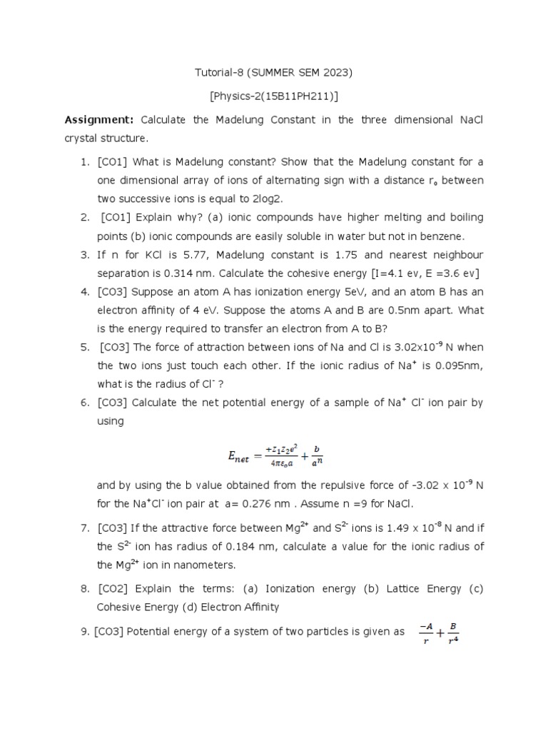 Tutorial 8 Summer | PDF