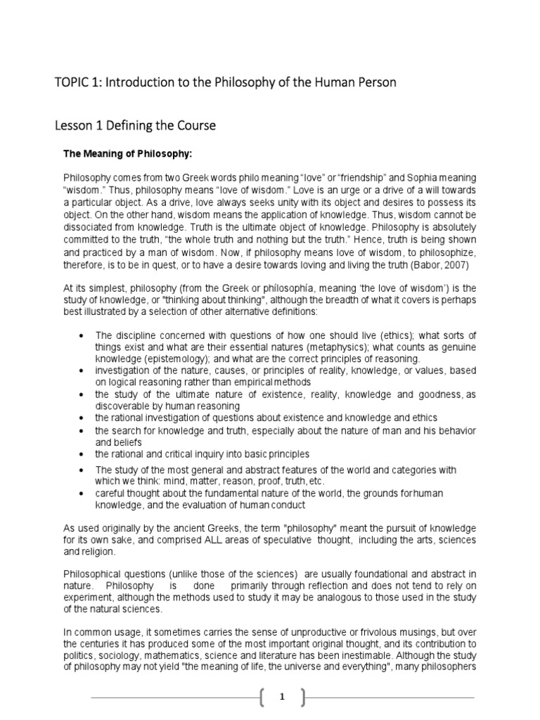 PH100 Topic 1 | PDF | Knowledge | Truth