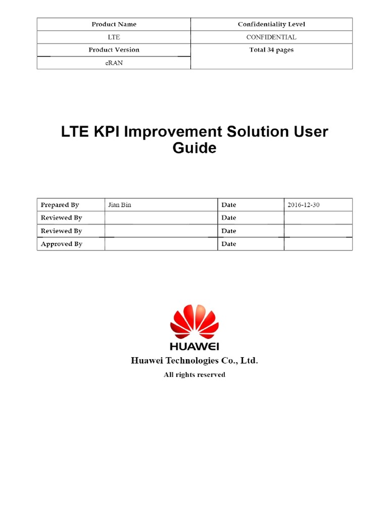 Huawei Lte Kpi Improvement Pdf