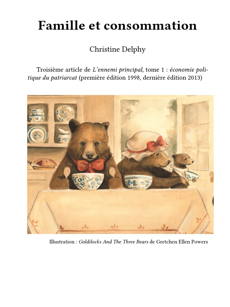 Christine Delphy - EP 1 - 03 Famille et consommation | PDF