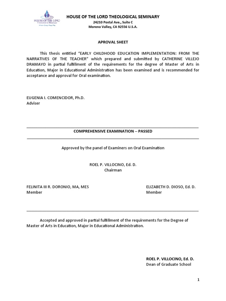 Thesis Sample Pdf