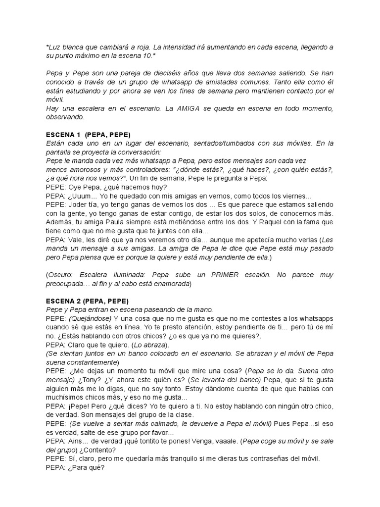 La relación tóxica de Pepa y Pepe | PDF