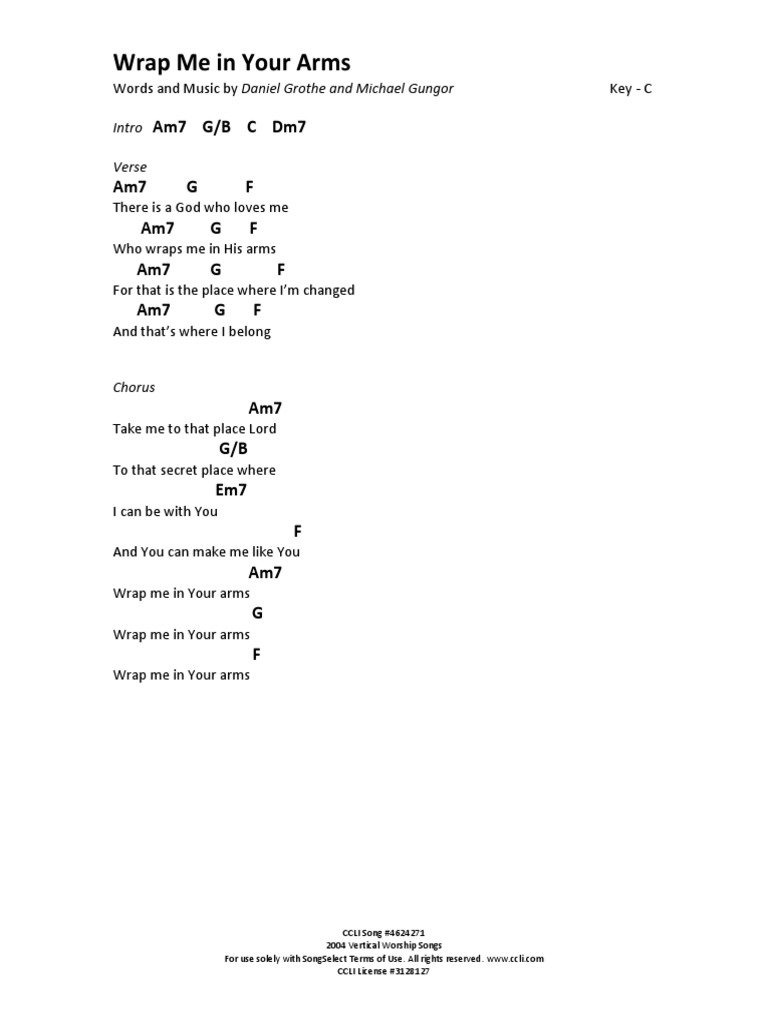 Wrap Me in Your Arms | PDF