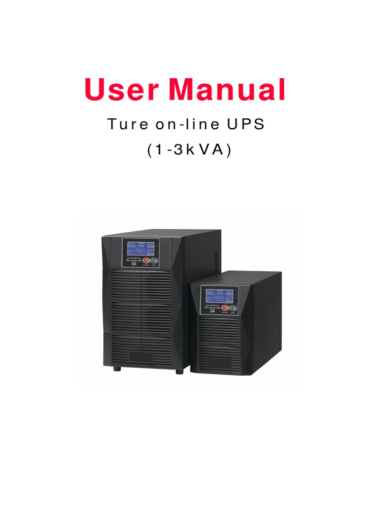 User Manual For HT11 1-3kVA UPS1609917145517 | PDF