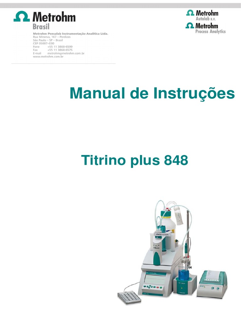 848 Titrino Plus - Tutorial | PDF | Titulação | Química