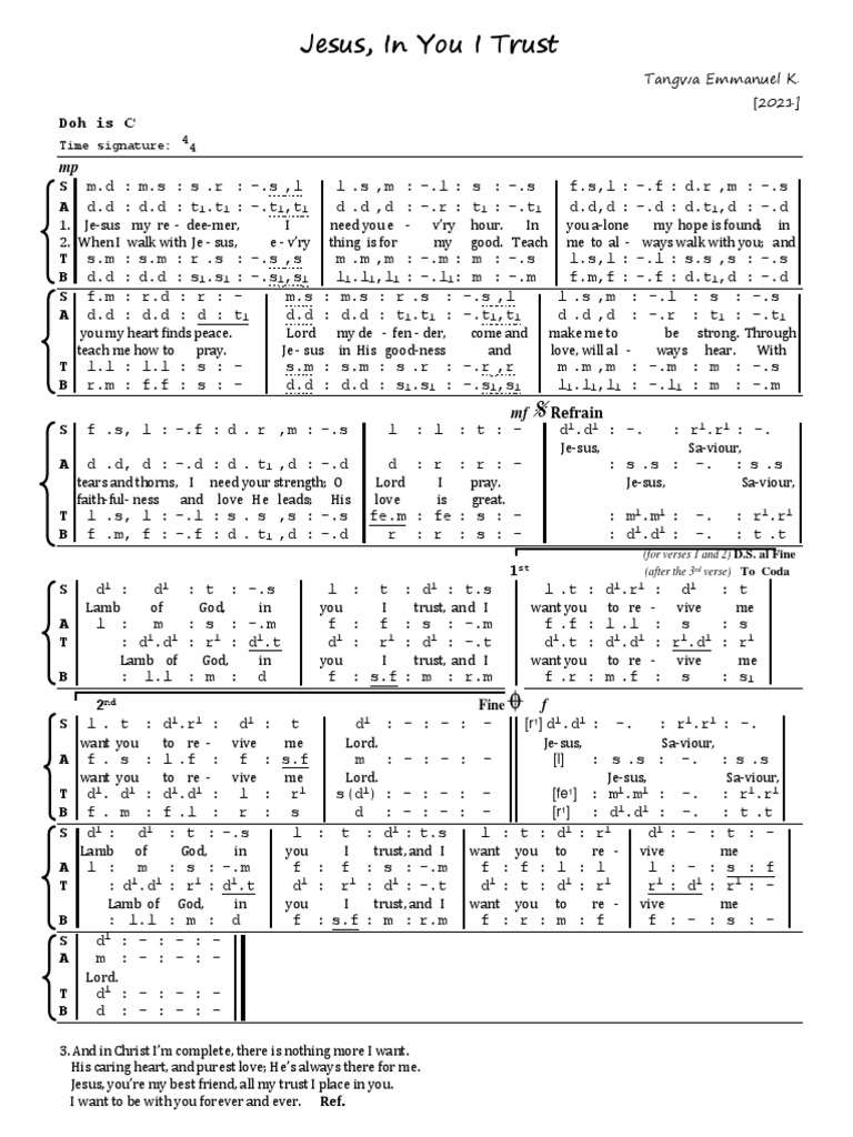 Jesus, in You I Trust | PDF