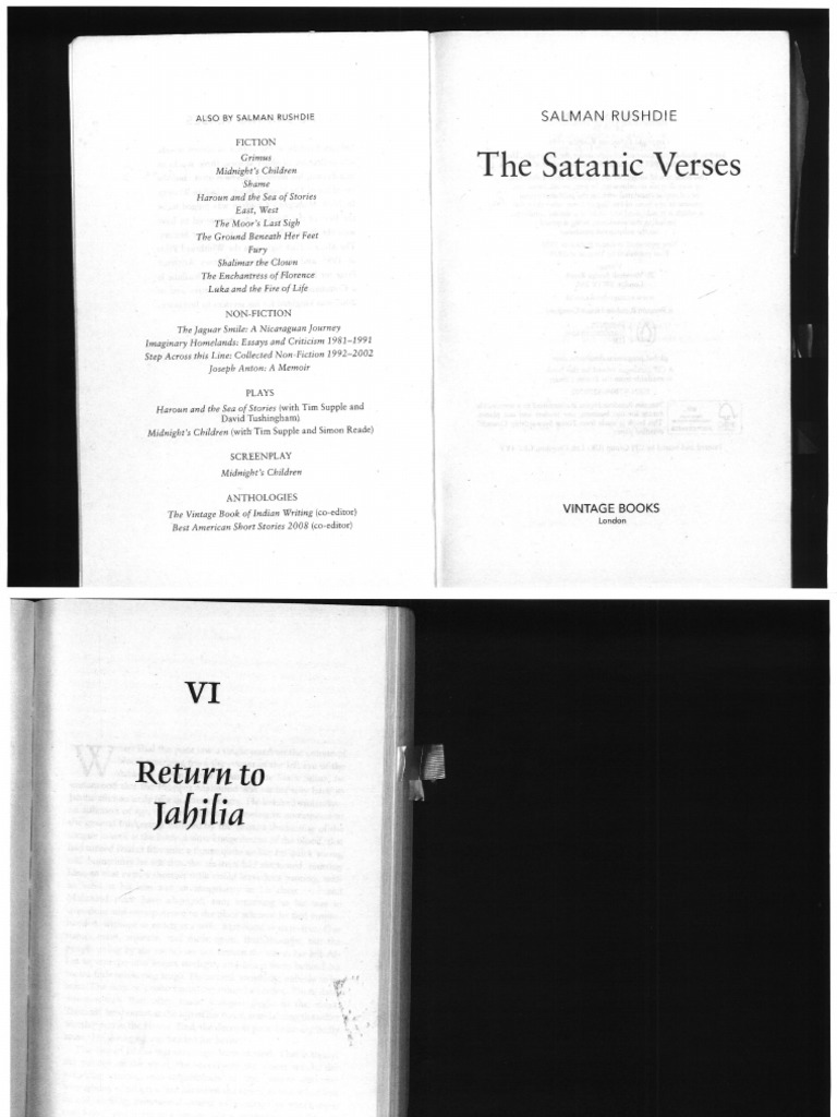 6 Rushdie - Satanic Verses - 'Return To Jahilia'-1 | PDF
